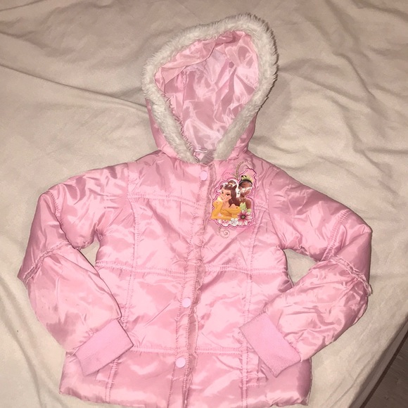 Disney | Jackets & Coats | Disney 2t Girl Pink Princess Puffer Jacket ...